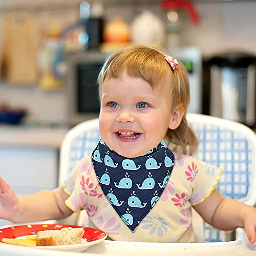 Yoofoss Baby Bibs 8 Pack Soft and Absorbent for Boys & Girls - Baby Bandana Drool Bibs