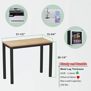 Need Small Computer Desk 31-1/2'' Sturdy and Heavy Duty Writing Desk for Small Spaces and Small Desk Study Table Laptop Desk- AC3BB-80-40