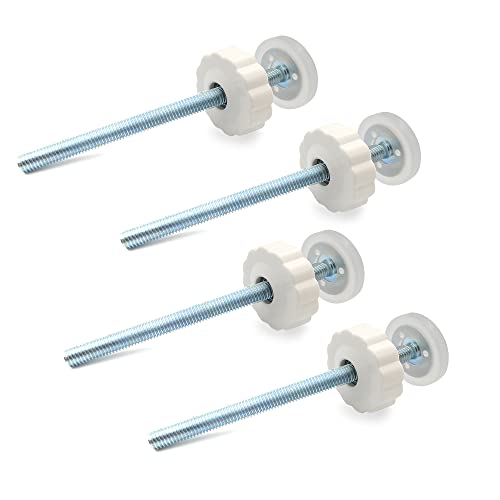 4 Pack Pressure Gates Threaded Spindle Rods M8 (8 mm), Baby Gates Accessory Screw Bolts Kit Fit for All Pressure Mounted Walk Thru Gates (8mm 4 Pack)