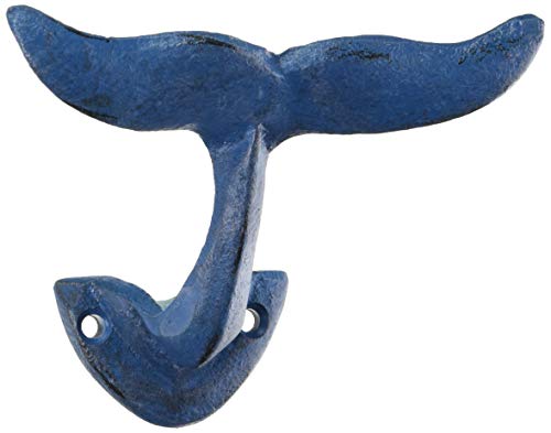 Abbott Collection 27-Iron AGE/357 Tail Wall Hook, 3.5 inches H, Whale Tale