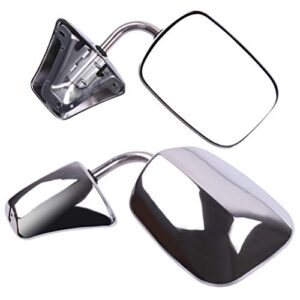 scitoo towing mirrors fit for chevy/for gmc truck driver side and passenger side set plastic manual folding mirrors (pair)