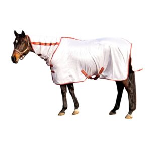 tuffrider power mesh detachable neck fly sheet oatmeal 72