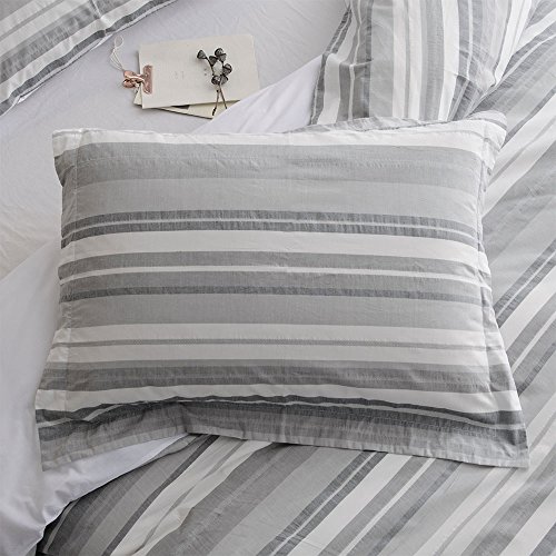 Merryfeel Cotton Duvet Cover Set, 100% Cotton Yarn Dyed Duvet Cover with 2 Pillowshams,- King