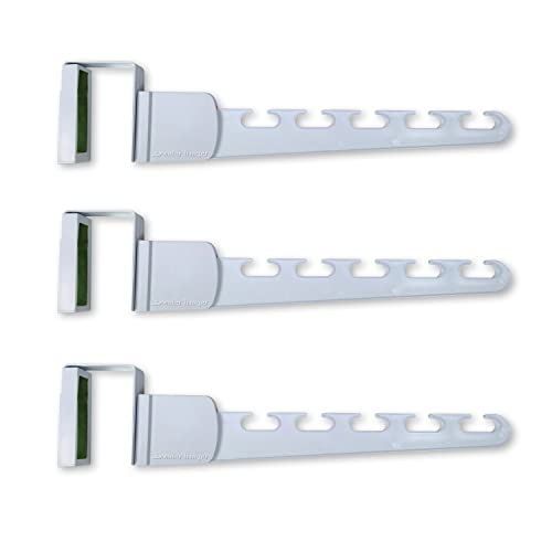 Wonder Hanger Over-The-Door Plastic Hanger, White - Over The Door Hanger Set of Three (3-Pack)