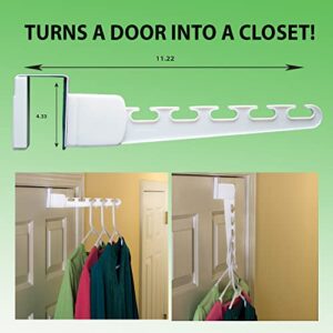 Wonder Hanger Over-The-Door Plastic Hanger, White - Over The Door Hanger Set of Three (3-Pack)