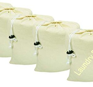 Linen Clubs GFI 100% Cotton 8- by 10-Inch Muslin Bags with Lock and cotton Drawstring, 12-Pack