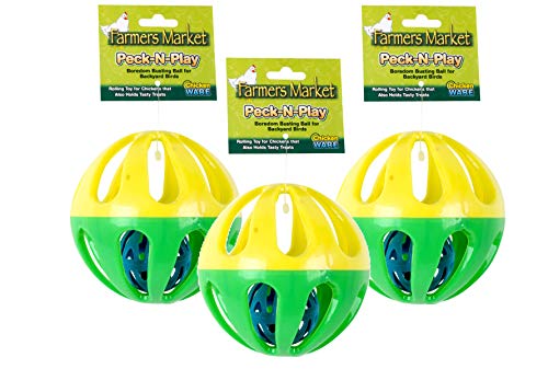 Ware Manufacturing Peck N Play Chicken Ball Toy (3 Balls)