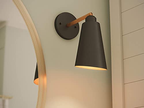 Kenroy Home 12'' Wall Sconce, Matte Black/Antique Bronze