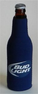 bud light neoprene bottle suits holder cooler kaddy huggie coolie