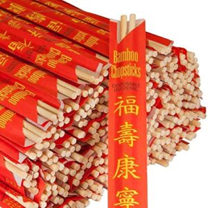 royal palillos uv treated 120 sets premium disposable bamboo chopsticks sleeved and separated