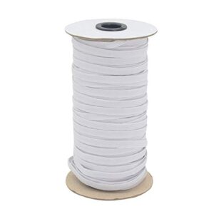 white 70-yards length 1/4" width braided elastic cord/elastic band/elastic rope/bungee/white heavy stretch knit elastic spool with free tape measure