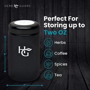 Herb Guard - 2 Oz Smell Proof Jar and Airtight Container (1 Liter) Comes with Humidity Pack to Keep Contents Fresh for Months