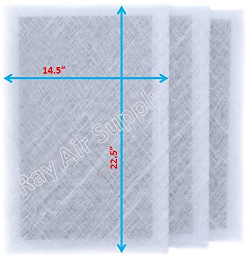 RAYAIR SUPPLY 16x25 SolaceAir Air Cleaner Replacement Filter Pads 16x25 Refills (3 Pack) White