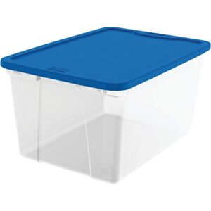 home prod storage 3256clbl.08 storage tote, 56qt, clear