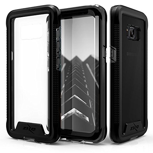 Zizo ION Series for Samsung Galaxy S8 Plus Case Military Grade Drop Tested with Tempered Glass Screen Protector Black Smoke