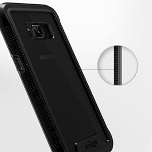 Zizo ION Series for Samsung Galaxy S8 Plus Case Military Grade Drop Tested with Tempered Glass Screen Protector Black Smoke