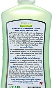 Spry Alcohol-Free Xylitol Mouthwash, Natural Herbal Mint, Healing Blend - 16 fl oz (Pack of 3)