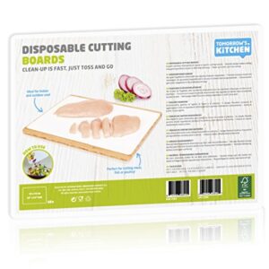 Tomorrow's Kitchen Disposable Cutting Board, 13.8" x 9.8" x 0.3", Clear