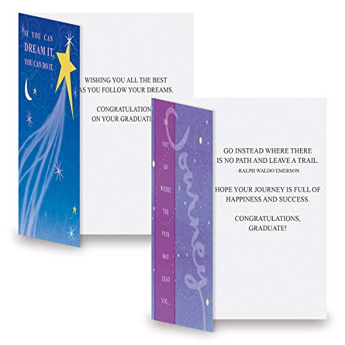 Current Inspire Congrats Graduation Cards, Set of 6 (3 Designs), 5 x 7 Inches, Assorted Congratulations Greeting Card Set, Envelopes Included