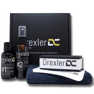 drexler ceramic coating kit 9h - professional grade, 3-5 years of gloss & protection for cars, 9h hardness, extra hydrophobic coating, high shine finish