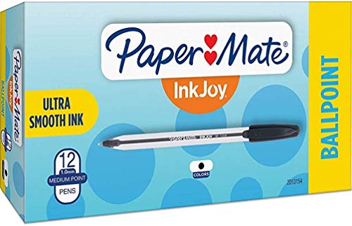 Paper Mate InkJoy 50ST Ballpoint Pens, Medium Point (1.0mm), Black, 12 Count