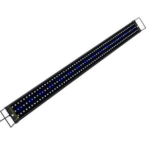 nicrew classicled aquarium light, fish tank light with extendable brackets, 48-inch, 32 watts