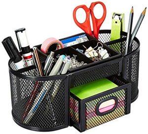 amazon basics mesh desk organizer, black