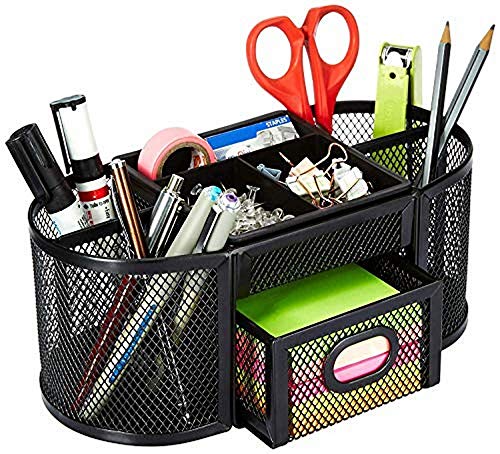 Amazon Basics Mesh Desk Organizer, Black