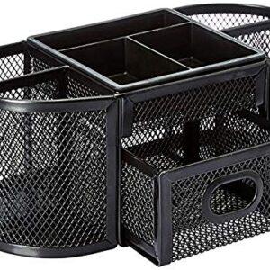 Amazon Basics Mesh Desk Organizer, Black