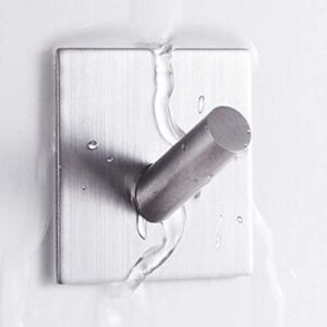 Key Holder Hook Heavy Duty Stainless Steel Strong 3M Self-Adhesive Waterproof Rust-Resistant for Robe Towel Bag Coat in Kitchen Shower Room 4 Pack