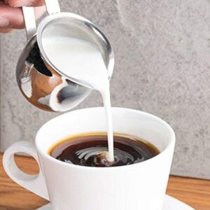 (2 Pack) 3-Ounce Stainless Steel Bell Creamer, 90 ml. Bell-Shaped Serving Cream Pitcher