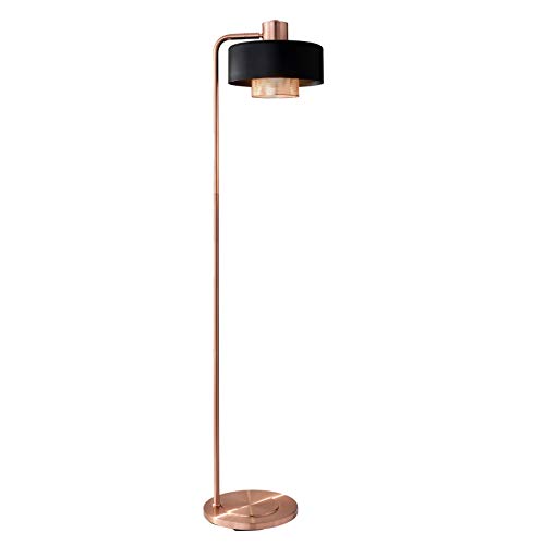 Adesso 6049-20 Bradbury Floor Lamp, Black/Brushed Copper