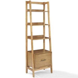 crosley furniture landon small etagere bookcase, acorn