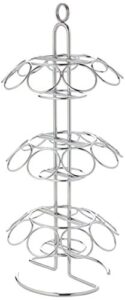 tablecraft disposable holder, holds 27 cones, chrome, 18 cm x 42.5 cm, steel 18 x 18 x 42.5 cm