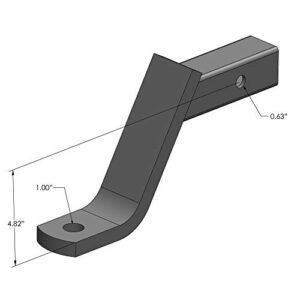 Quick Products QP-HS2807 Class III Trailer Ball Mount - 6" Drop, 4" Rise - 5000 lbs. (Gloss Black Powder-Coat Finish)