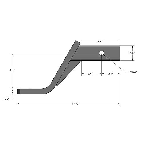 Quick Products QP-HS2807 Class III Trailer Ball Mount - 6" Drop, 4" Rise - 5000 lbs. (Gloss Black Powder-Coat Finish)