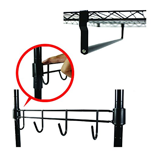 Apollo Hardware 3-Shelf Wire Shelving Garment Rack 14"x24"x60" (Black)