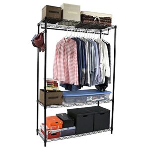 Apollo Hardware Black 3-Shelf Garment Rack 18"x48"x72"