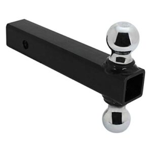 quick products qp-hs1820 class iii trailer ball mount with double welded hitch balls - 5000 lbs. (1-7/8" and 2" ball size)