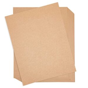 96 pack brown kraft paper sheets for wedding, party invitations, drawing, diy projects, letter size, 120gsm (8.5 x 11 in)