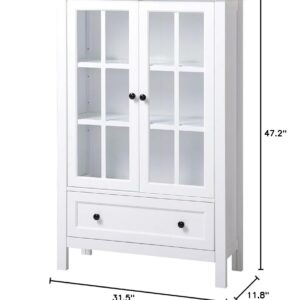 Signature Design by Ashley Miranda Accent Cabinet, 32"W x 12"D x 47"H, White