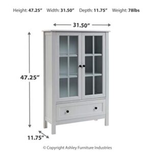 Signature Design by Ashley Miranda Accent Cabinet, 32"W x 12"D x 47"H, White