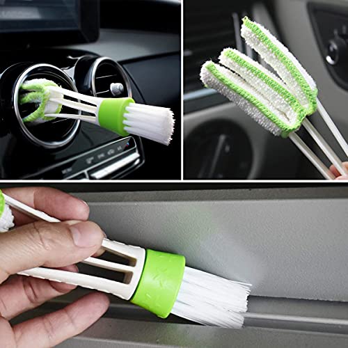 Multifunction Cleaning Brush for Car Interior - Auto Detailing Care Brush Tools for Dashes Leather Seat Wheel Air Vent Conditioner Soft Brushes for Sweeping Home Kitchen Car Wash Accessories Details