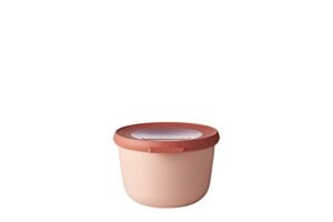 rosti mepal cirqula multi food storage and serving bowl with lid, tall bowl-17oz, nordic blush