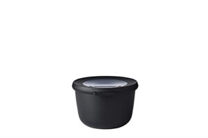 rosti mepal cirqula multi food storage and serving bowl with lid, tall bowl-17oz, black