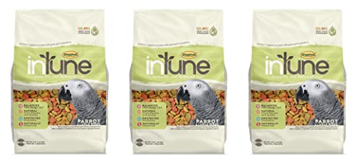 3 Pack of Higgins Premium Pet Foods Intune Natural Pelleted Bird Food for Parrots- 3 lbs each