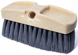 gutter master guttermaster gm-214p-8 grey 8 inch oblong medium stiff flow through floor and deck scrub brush head