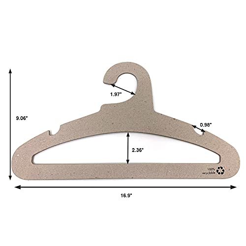 20Pack Koobay 17" Adult Clothes Coat Eco Recyclable Paper Cardboard Shirt Hangers