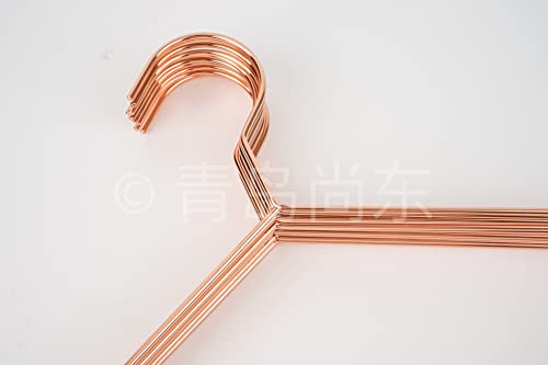 60-Pack Koobay 16.5” Rose Gold Metal Clothes Hangers with Non-Slip Shoulders for Shirt, Coat and Slacks Storage and Display - Shiny and Stylish