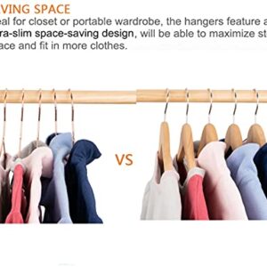 60-Pack Koobay 16.5” Rose Gold Metal Clothes Hangers with Non-Slip Shoulders for Shirt, Coat and Slacks Storage and Display - Shiny and Stylish